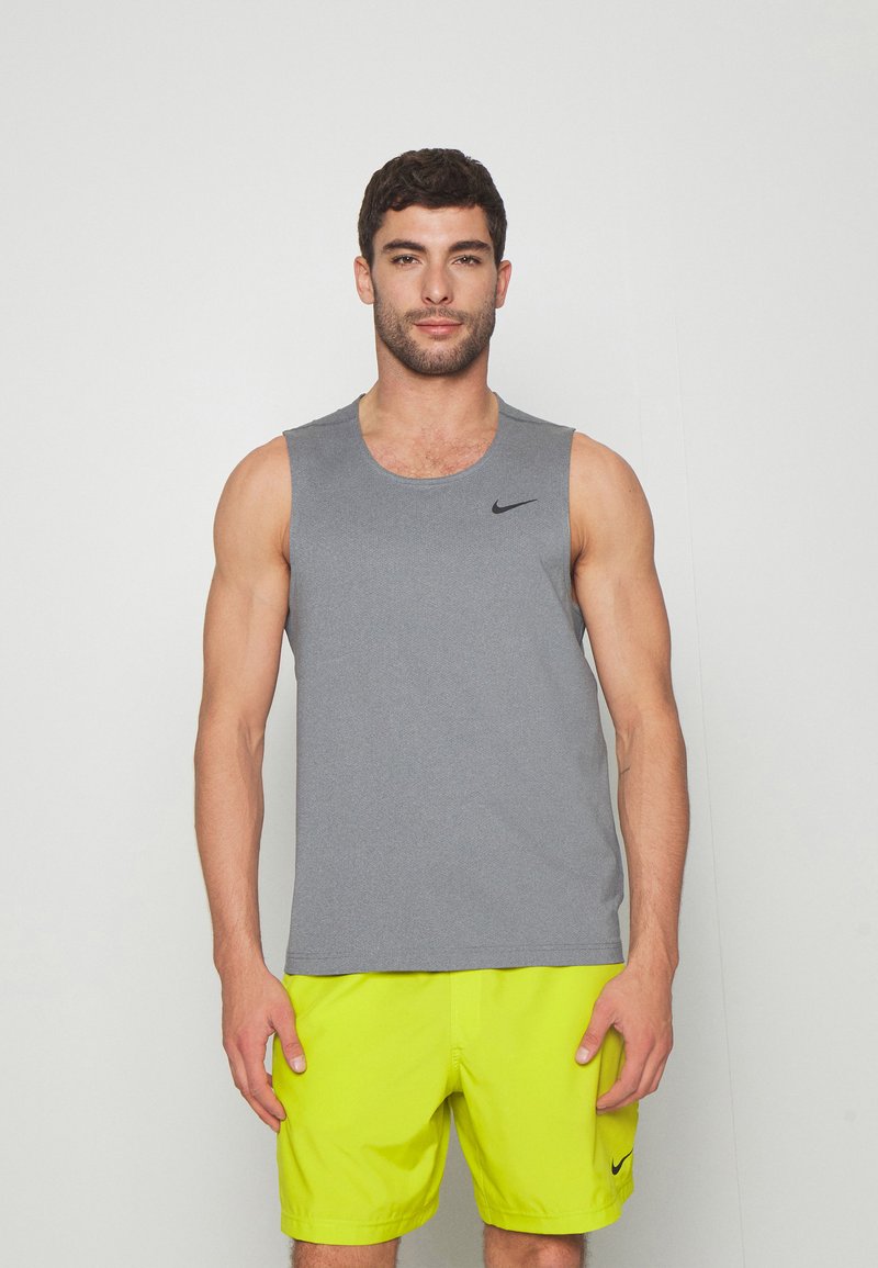 Nike Performance M NK DF READY TANK - Top - smoke grey/black/grey ...