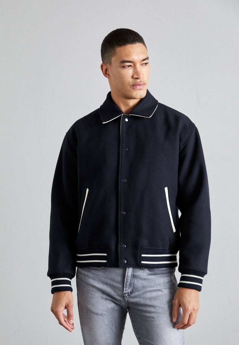 FRAME FALL VARSITY JACKET - Light jacket - midnight blue/dark blue ...