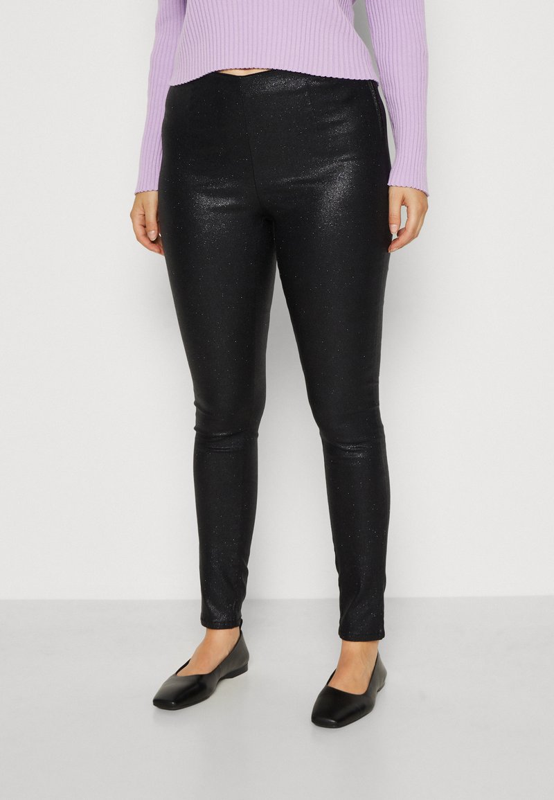 ONLY Carmakoma CARKARLY GLITTER - Retuusid - püksid - black/must ...