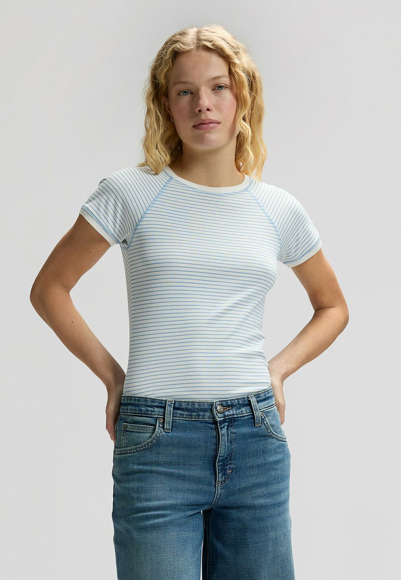 Lee SHORT SLEEVE TEE SLIM FIT - T-shirts print - halogen stripe/blå ...