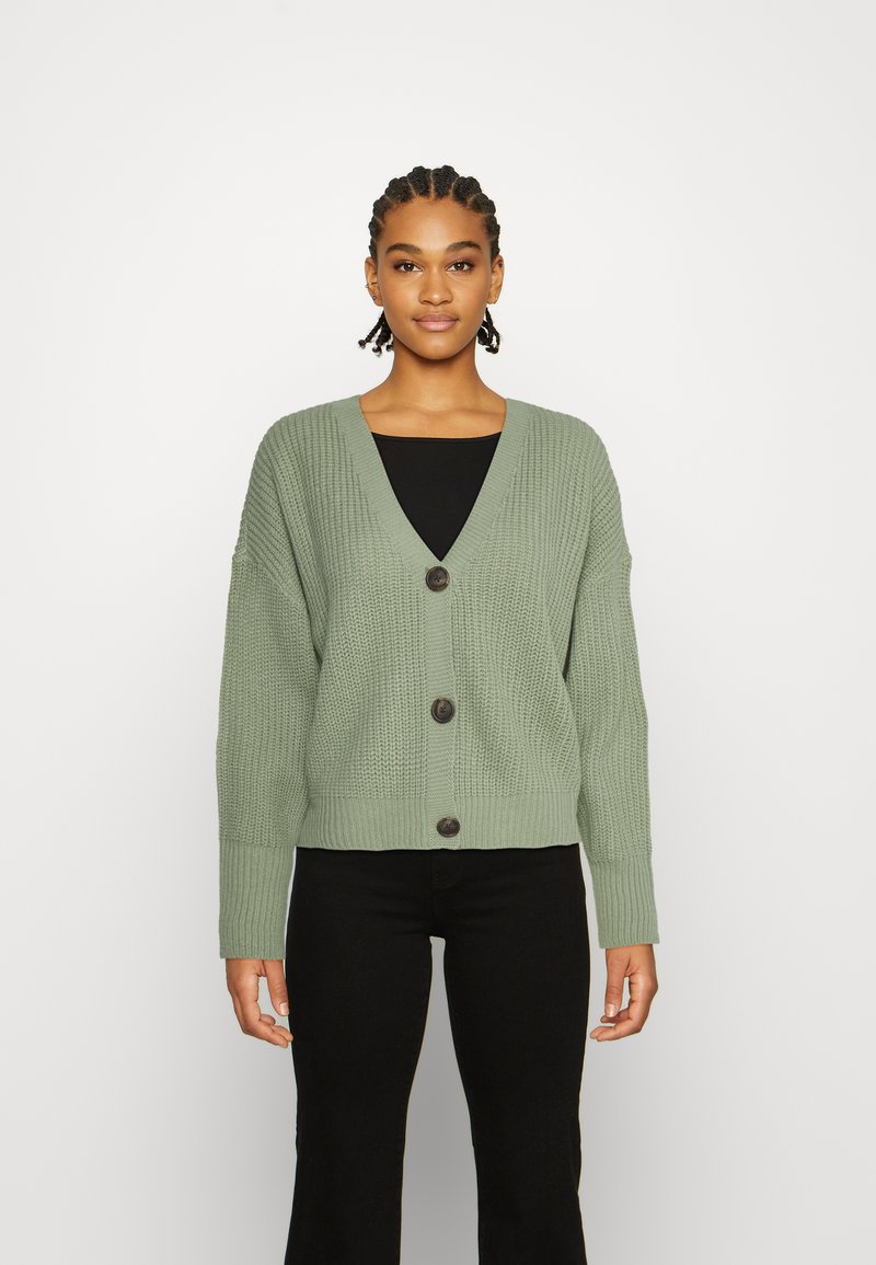 Vero Moda V-NECK CUFF - Cardigan - desert sage/beige - Zalando.dk
