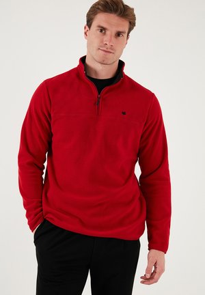 Buratti REGULAR FIT - Fleece trui - bordeaux/bordeauxrood - Zalando.nl