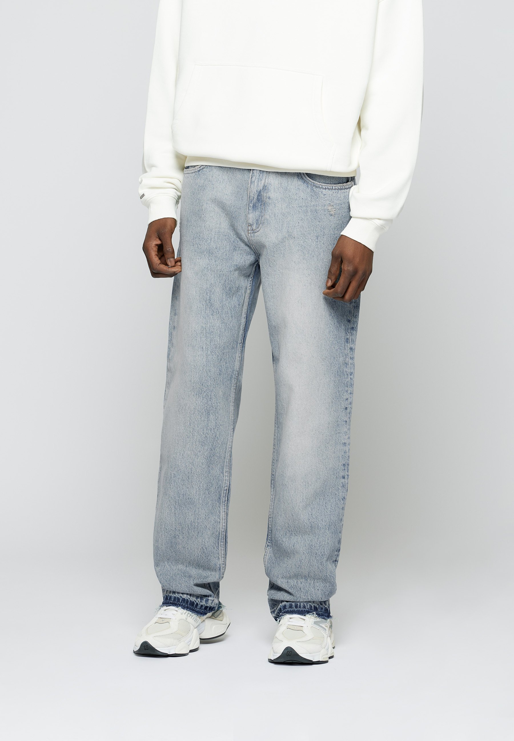 EIGHTYFIVE OPEN HEM - Jeans Straight Leg - sand storm blue/blue denim - Zalando.ch
