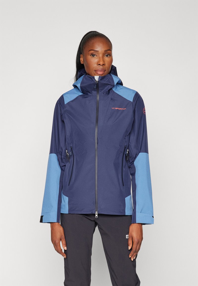 La Sportiva CROSSRIDGE EVO - Hardshell jacket - deep sea/moonlight/dark ...