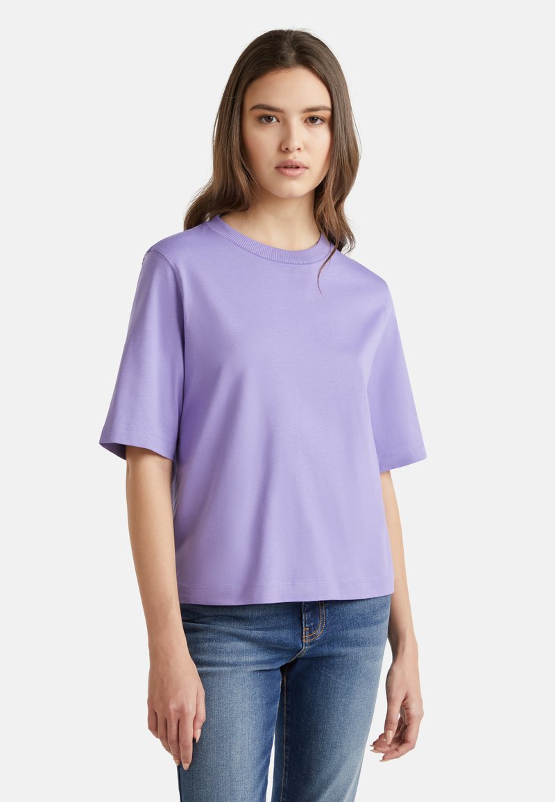 United Colors of Benetton BOXY FIT - T-shirt basic - blue/viola ...