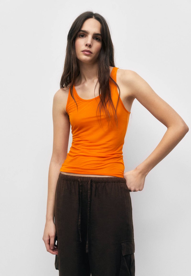 PULL&BEAR WITH STRAPS - Top - orange/portocaliu - Zalando.ro