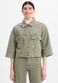 Mos Mosh Denim jacket - schilf/dark green - Zalando