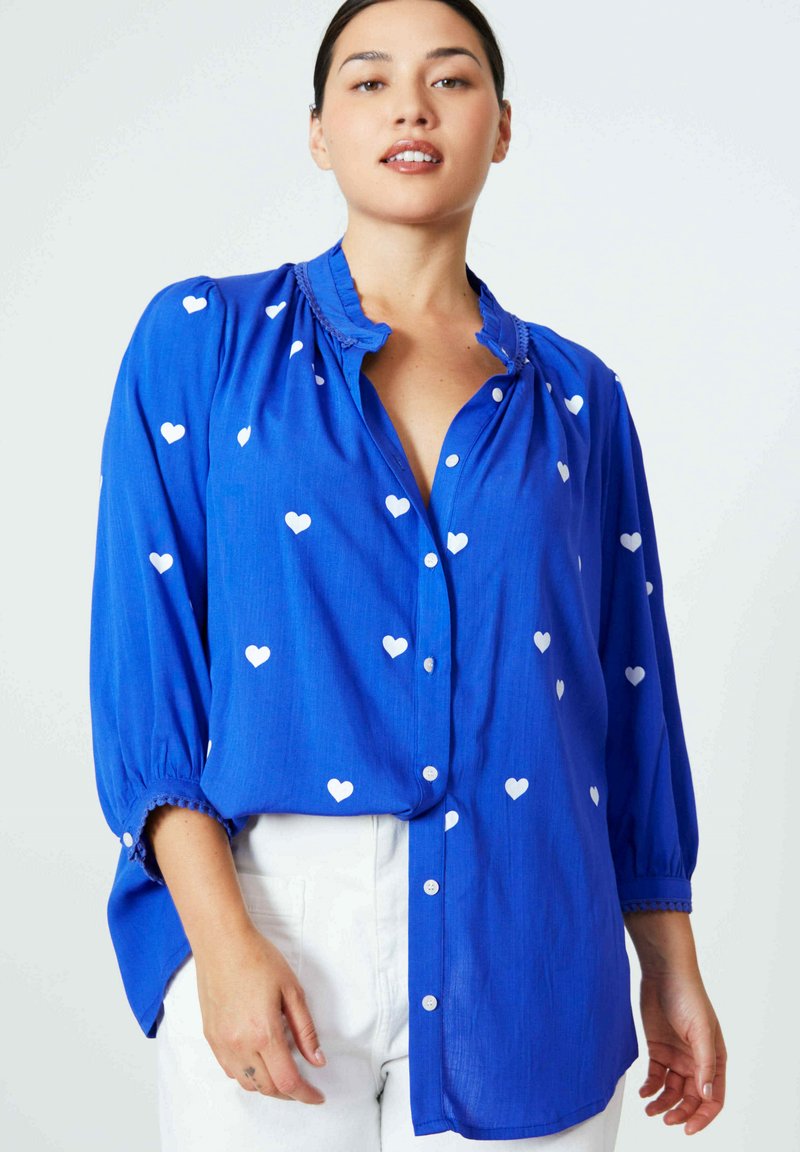 Jean Marc Philippe UNIE AVEC COEUR SÉRIGRAPHIÉ - Button-down blouse ...