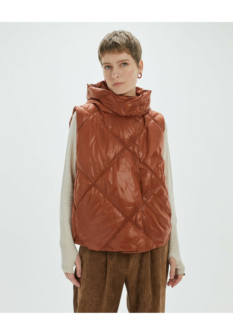 System Action WITH HOOD - Waistcoat - orange/ochre - Zalando.ie