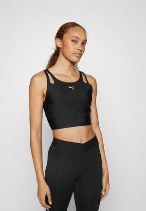 Puma DARE TO CROP - Top - puma black/zwart - Zalando.nl