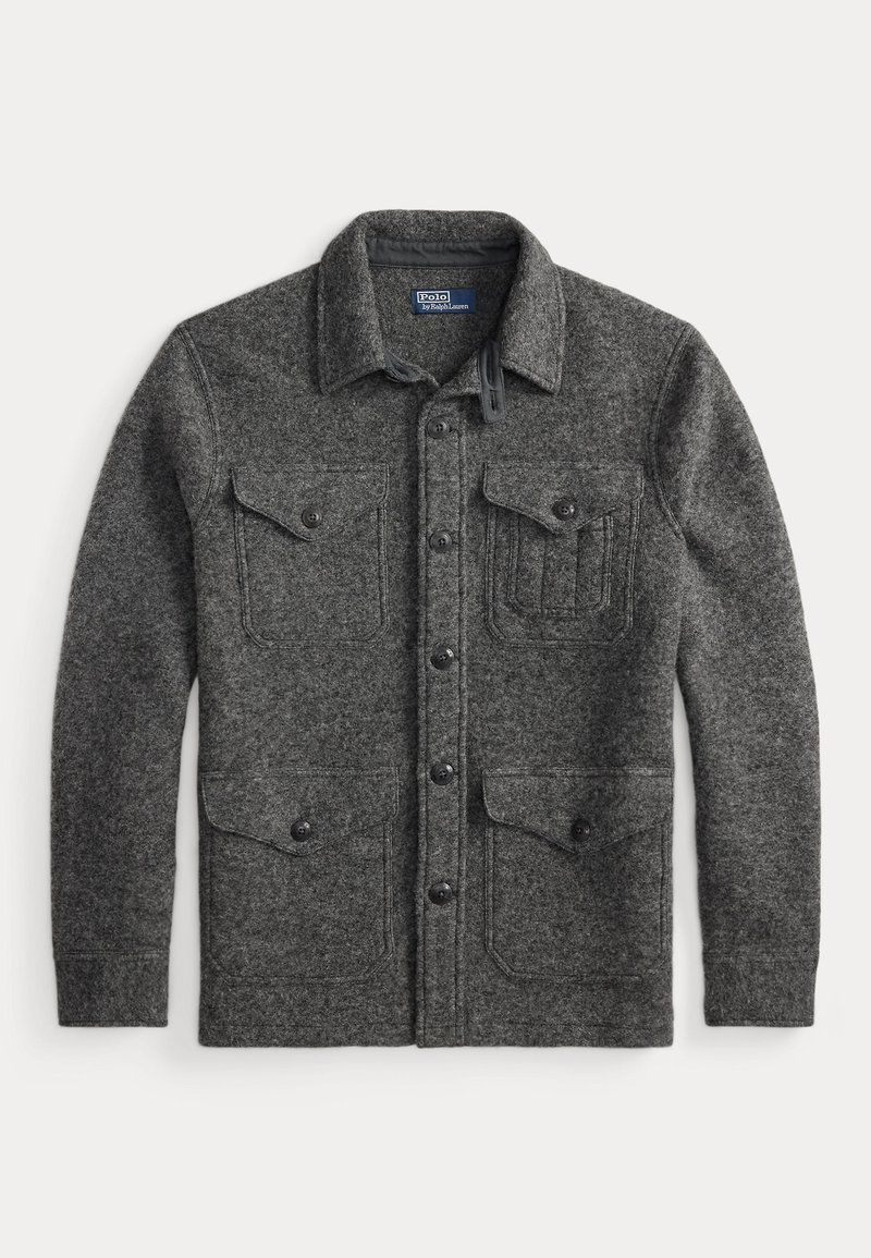 Polo Ralph Lauren FELTED WOOL-BLEND JACKET - Hemd - barclay heather ...