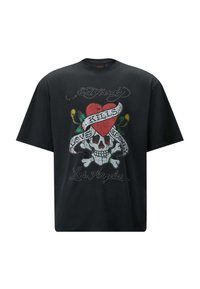 Ed Hardy Print T-shirt - washed black/black - Zalando.ie