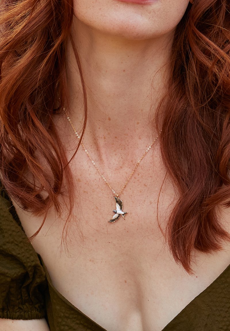 FABLE ENGLAND ENAMEL SWALLOW SHORT - Necklace - multicolor/gold ...