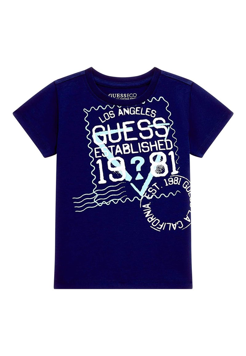 Guess LOGO FRONTAL - Print T-shirt - bleu/blue - Zalando