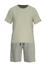 TOM TAILOR Nachtwäsche Set - grau mittel ringel/hellgrün - Zalando.de