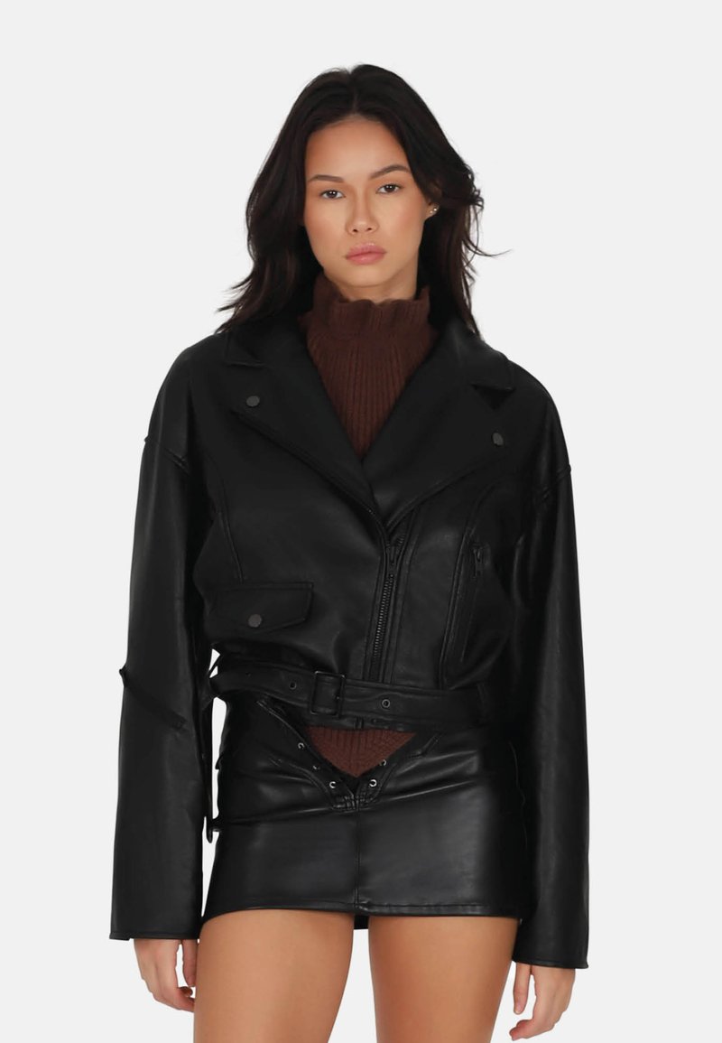 OW Collection BERN - Kunstlederjacke - black/schwarz - Zalando.at