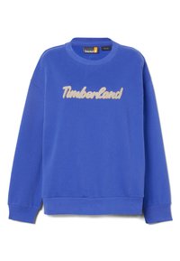 Timberland LOGO TEXTURE CREW - Sudadera - clematis blue/azul - Zalando.es