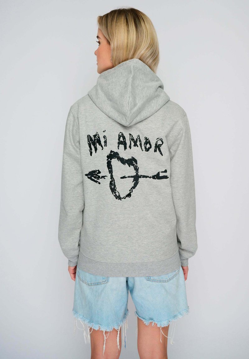 Mira Paris MI AMOR BACK EMBROIDERY UNISEX - Sweatjacke - grey/grau ...