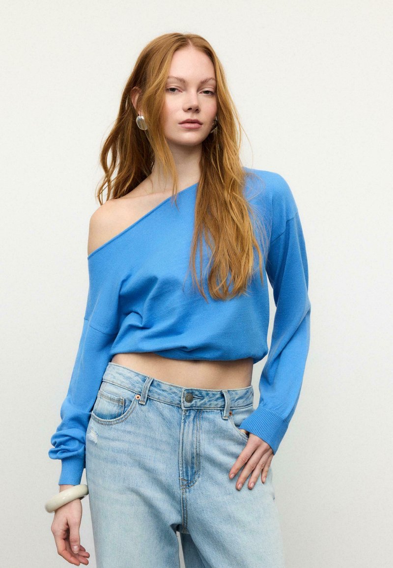 Stradivarius Jumper - royal blue - Zalando