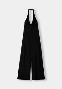 Bershka HALTER NECK DRAPED - Haalari - black/musta - Zalando.fi