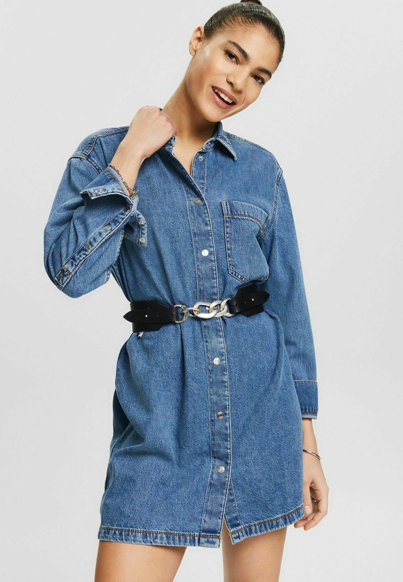 Esprit Sukienka jeansowa/niebieski denim - Zalando.pl