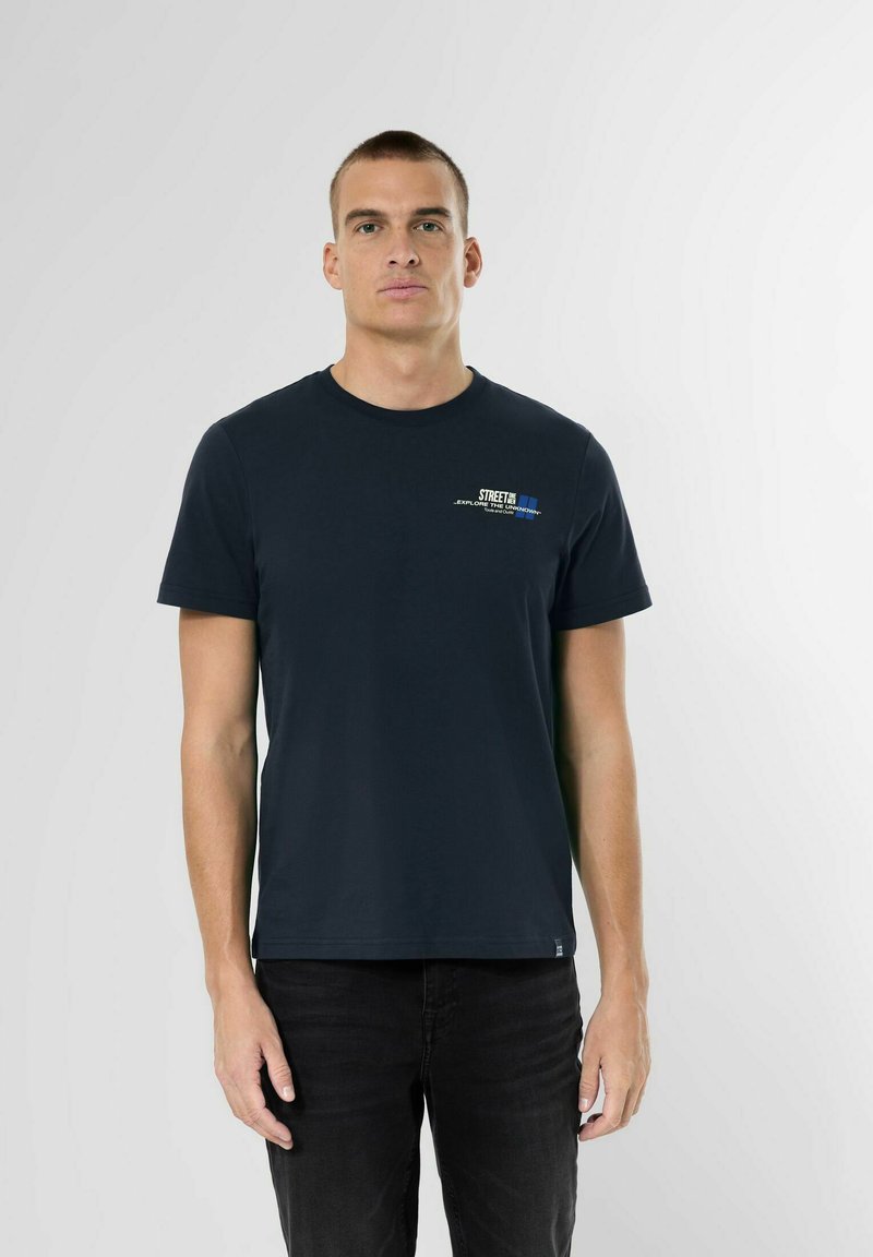 Street One MEN T-Shirt print - blau/dunkelblau - Zalando.de