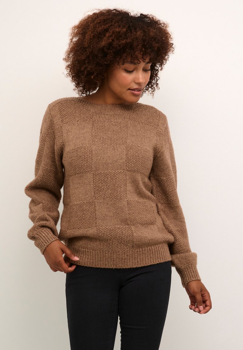 Kaffe BPEMILIA CREW NECK REGULAR FIT - Trui - savannah tan/beige ...