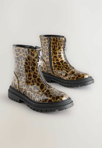 Next WIDE FIT- ZIP FRONT - Botine clasice - leopard print/maro - Zalando.ro