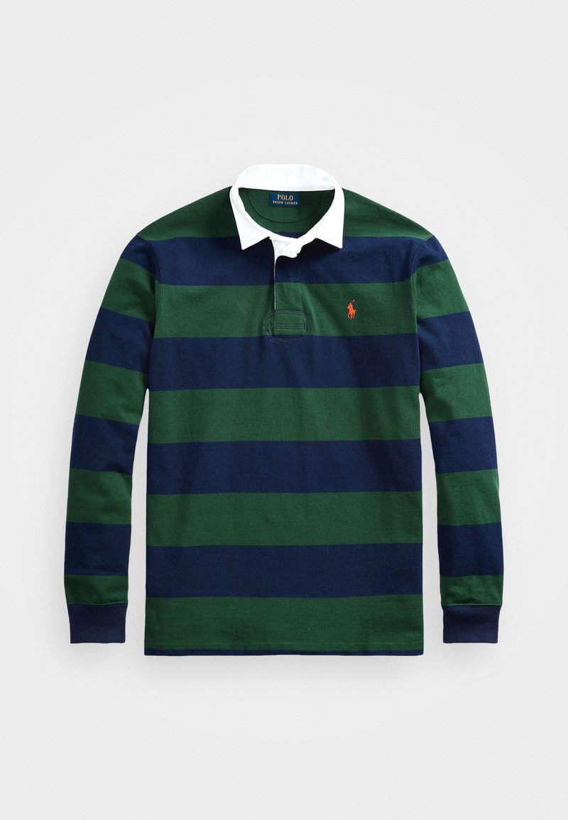Polo Ralph Lauren THE ICONIC RUGBY SHIRT - Pikeepaita - cruise navy/ college green/sininen ...