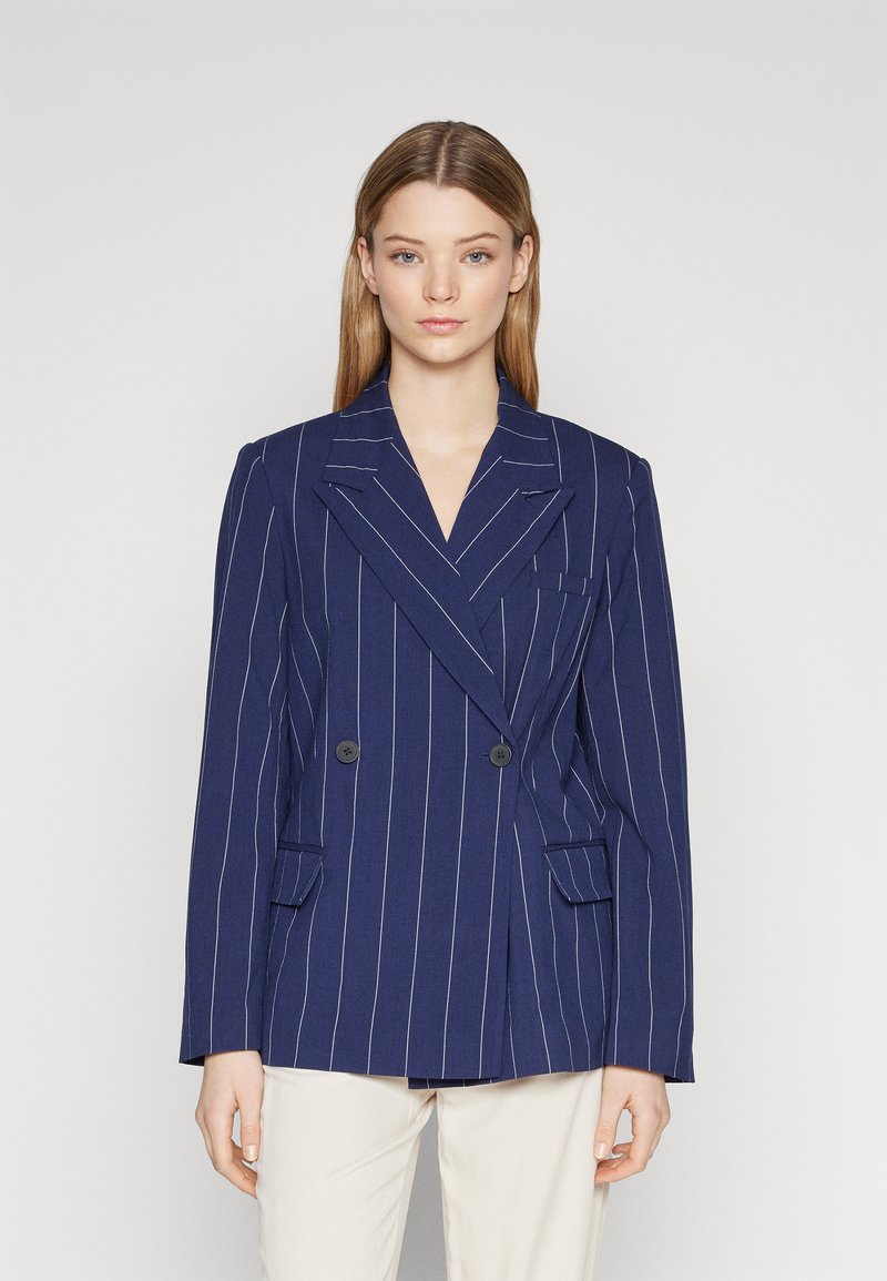 Pieces PCMANUELA RELAXED - Bleiser - maritime blue stripes/white ...