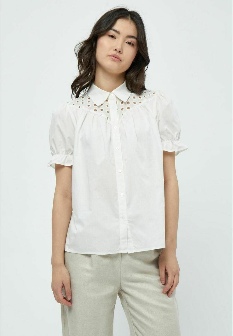 Minus MIDOTTILINE BLOUSE - Camisa - cloud dancer/blanco - Zalando.es