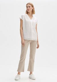 OPUS KURZARM FELISO - T-Shirt basic - milk/weiß - Zalando