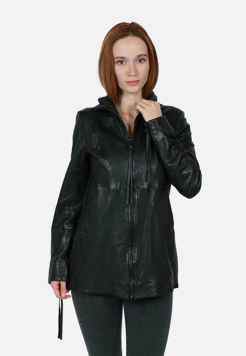 Freaky Nation Leather jacket - black - Zalando