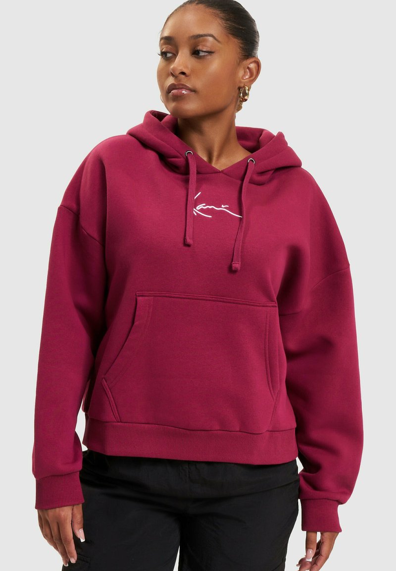 Karl Kani SMALL SIGNATURE ESSENTIAL - Kapuzenpullover - berry/beere ...