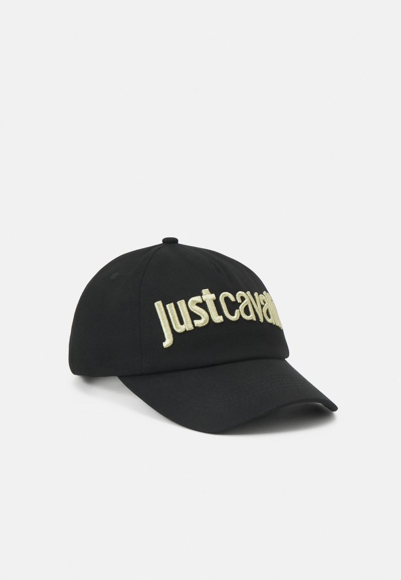 Just Cavalli BASEBALL LOGO EMBROIDERY UP UNISEX - Cap - black/gold ...