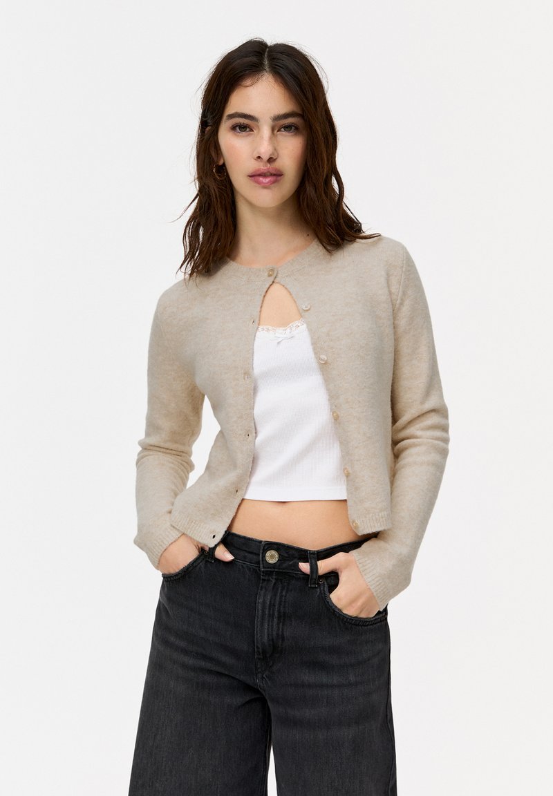 PULL&BEAR BUTTONED - Cardigan - sand/sabbia - Zalando.it