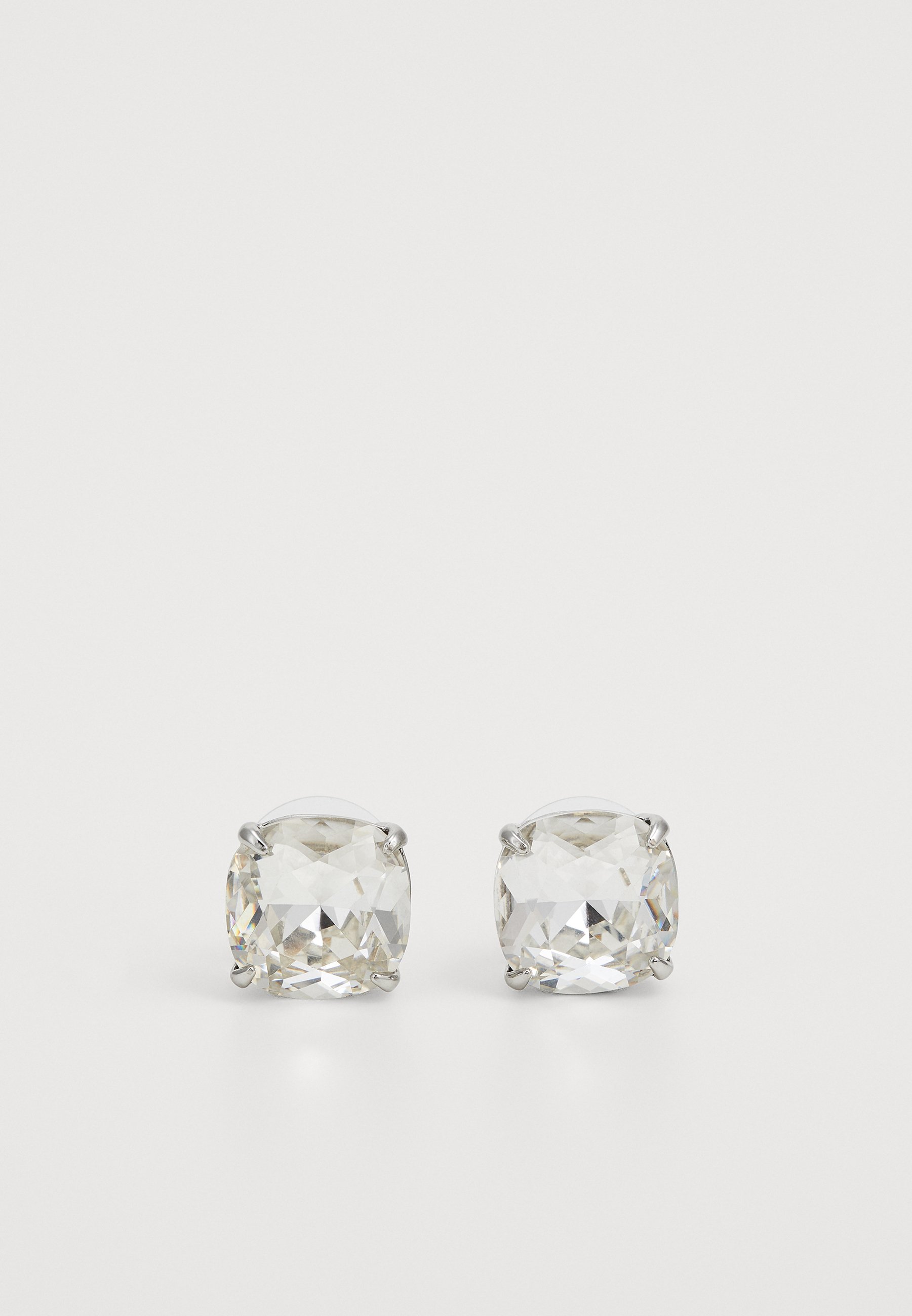 kate spade new york SMALL SQUARE STUDS Orecchini clear silver coloured argentato Zalando