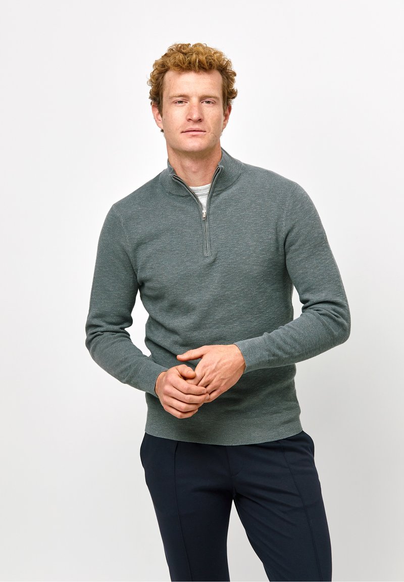 PROFUOMO HALFZIP PULLOVER - Pullover - green/vert - ZALANDO.FR