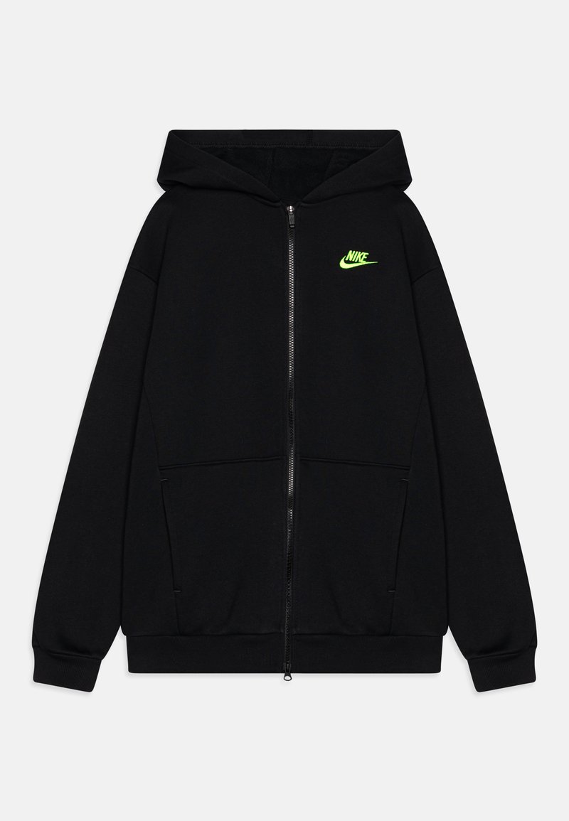 Nike Sportswear CLUB - Mikina na zip - black/volt/černá - Zalando.cz