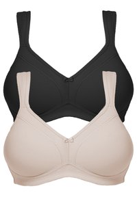 Susa 2ER PACK OHNE BÜGEL TOPSY - Push-up BH - schwarz/cappuccino ...