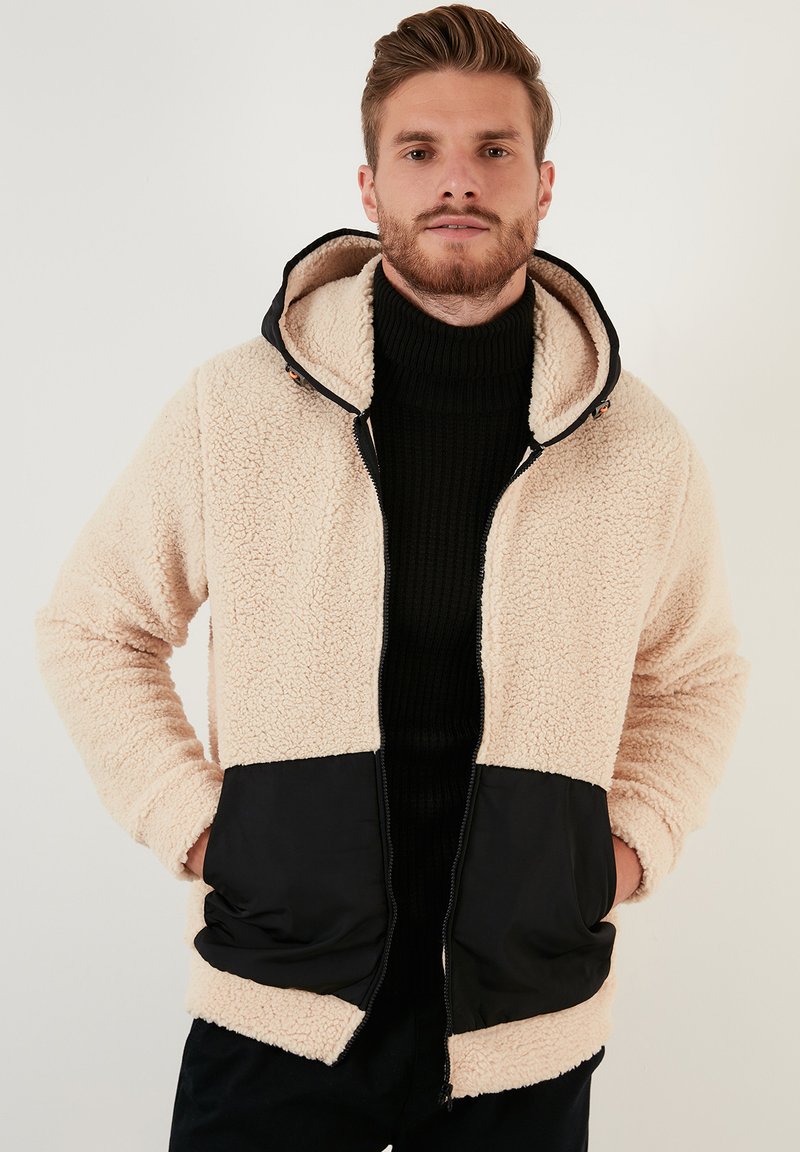 Buratti REGULAR FIT - Fleece jacket - ecru/off-white - Zalando.ie