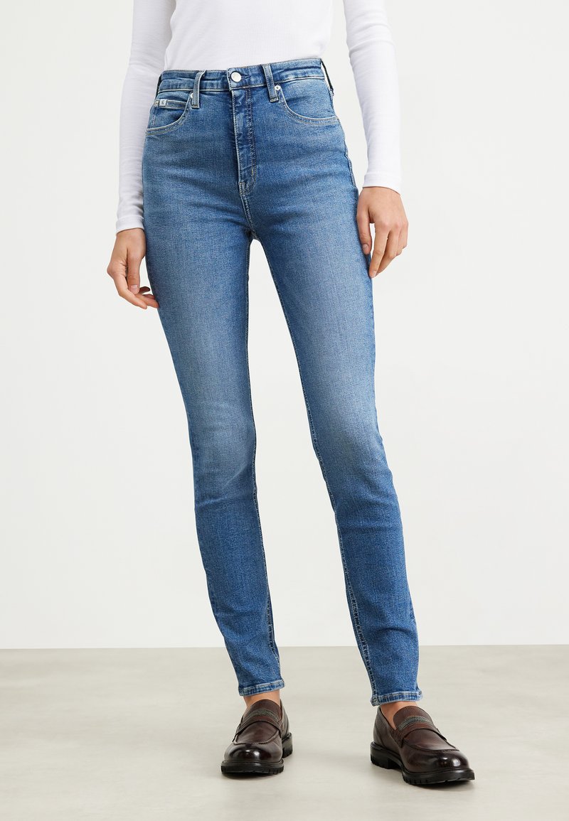 Calvin Klein Jeans High Rise Skinny Jeans Skinny Fit Denim Mediumblu Denim Zalandoit