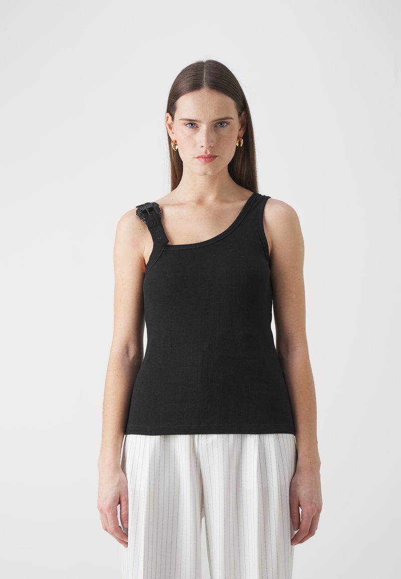 Versace Jeans Couture BUCKLE - Top - black/černá - Zalando.cz