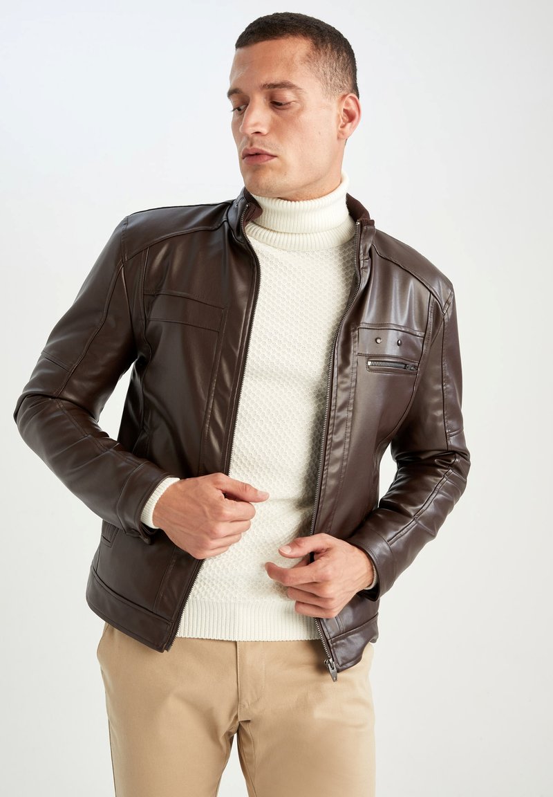 Defacto Kunstlederjacke Brown Braun Zalando De