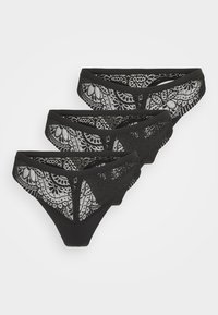 Marks & Spencer SOFT THONG 3 PACK - String - black/noir - ZALANDO.FR
