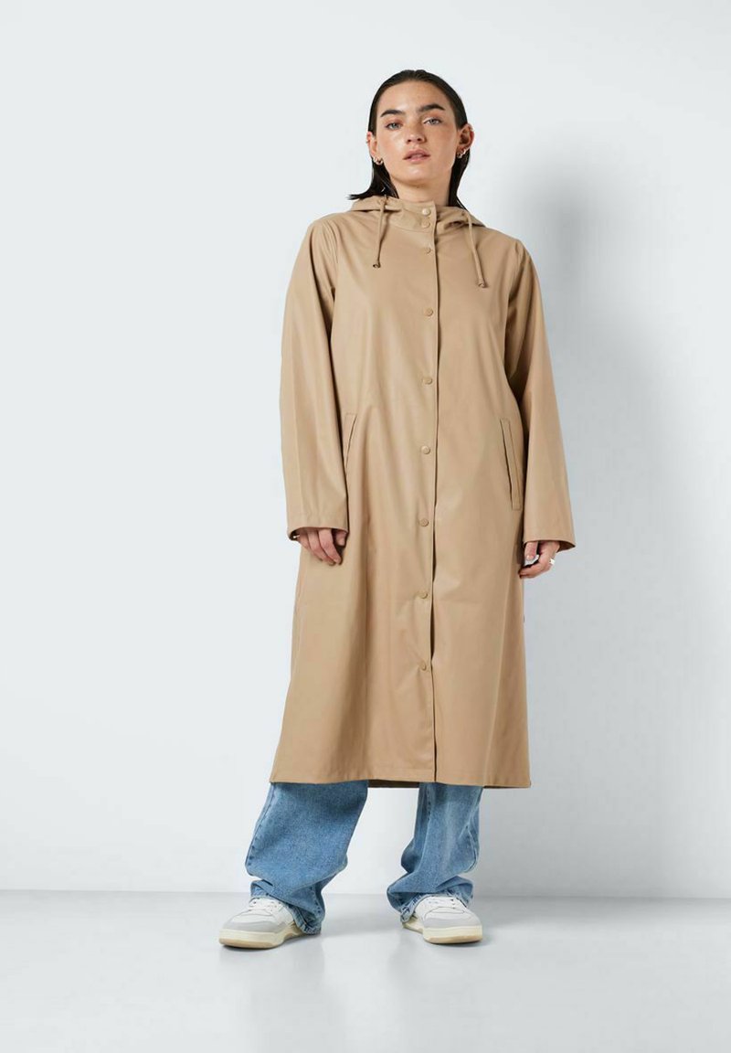 Noisy May NMSKY A LINE RAINCOAT - Regenjas - beige mottled beige/beige ...