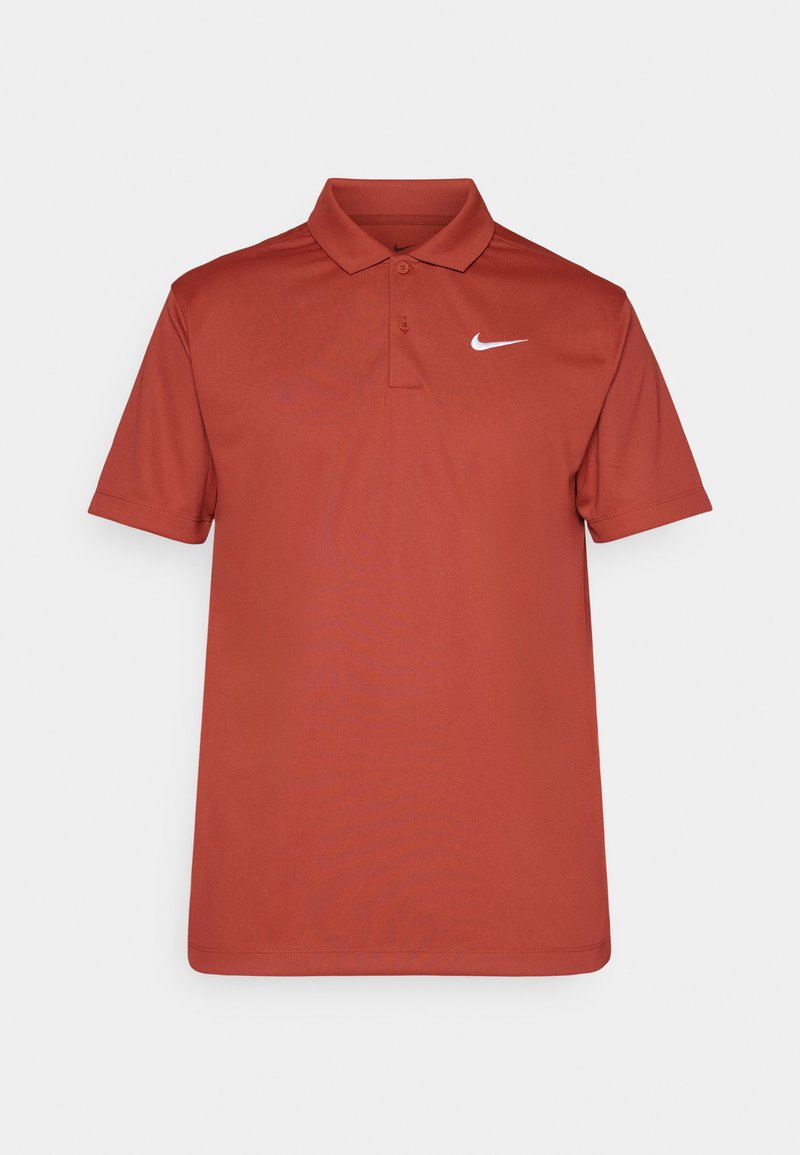 Nike Performance NIKECOURT SOLID - Polo shirt - mars stone/white ...