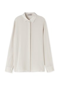 Falconeri BLOUSE WITH COLLAR - Camisa - alabaster/denim blanco - Zalando.es