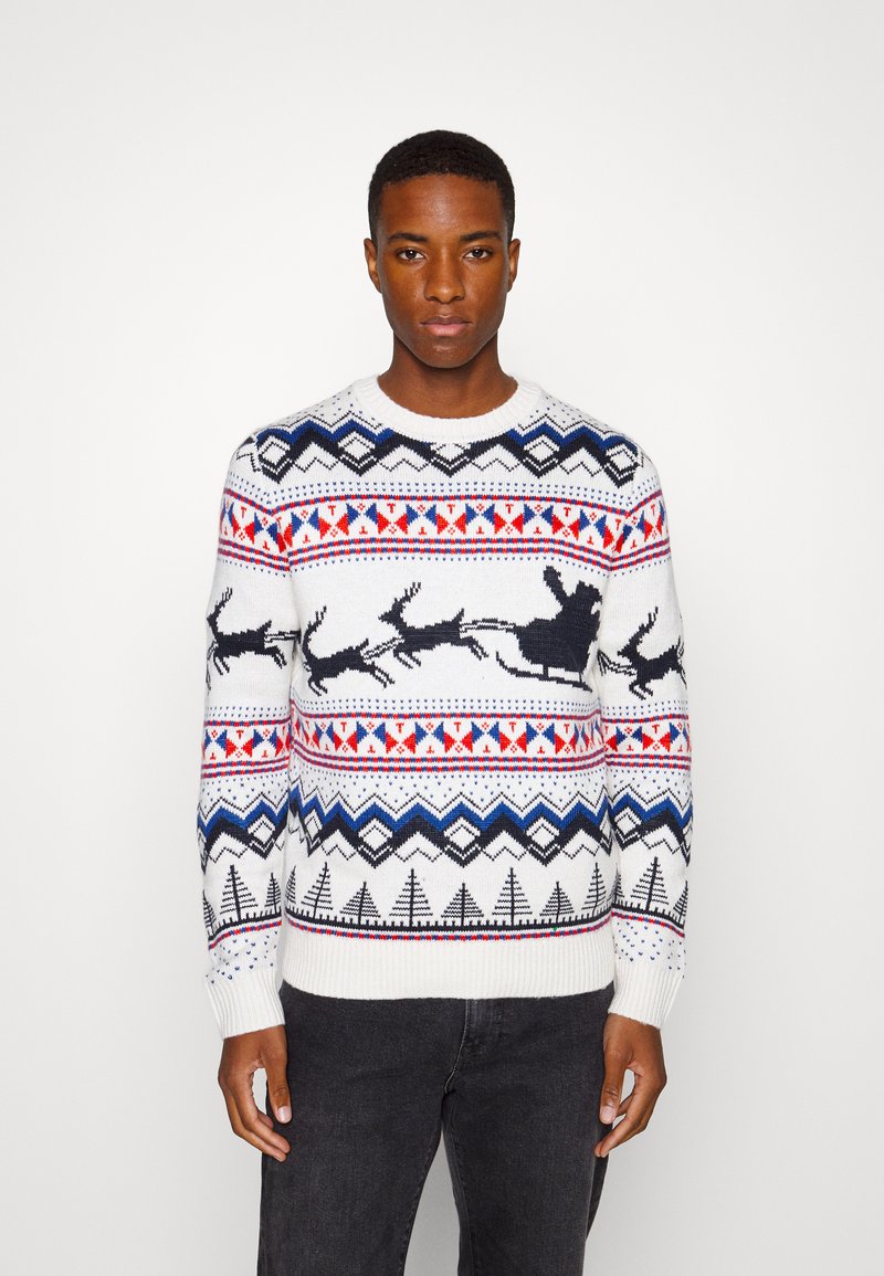 TOM TAILOR CHRISTMAS - Jumper - white/off-white - Zalando.de