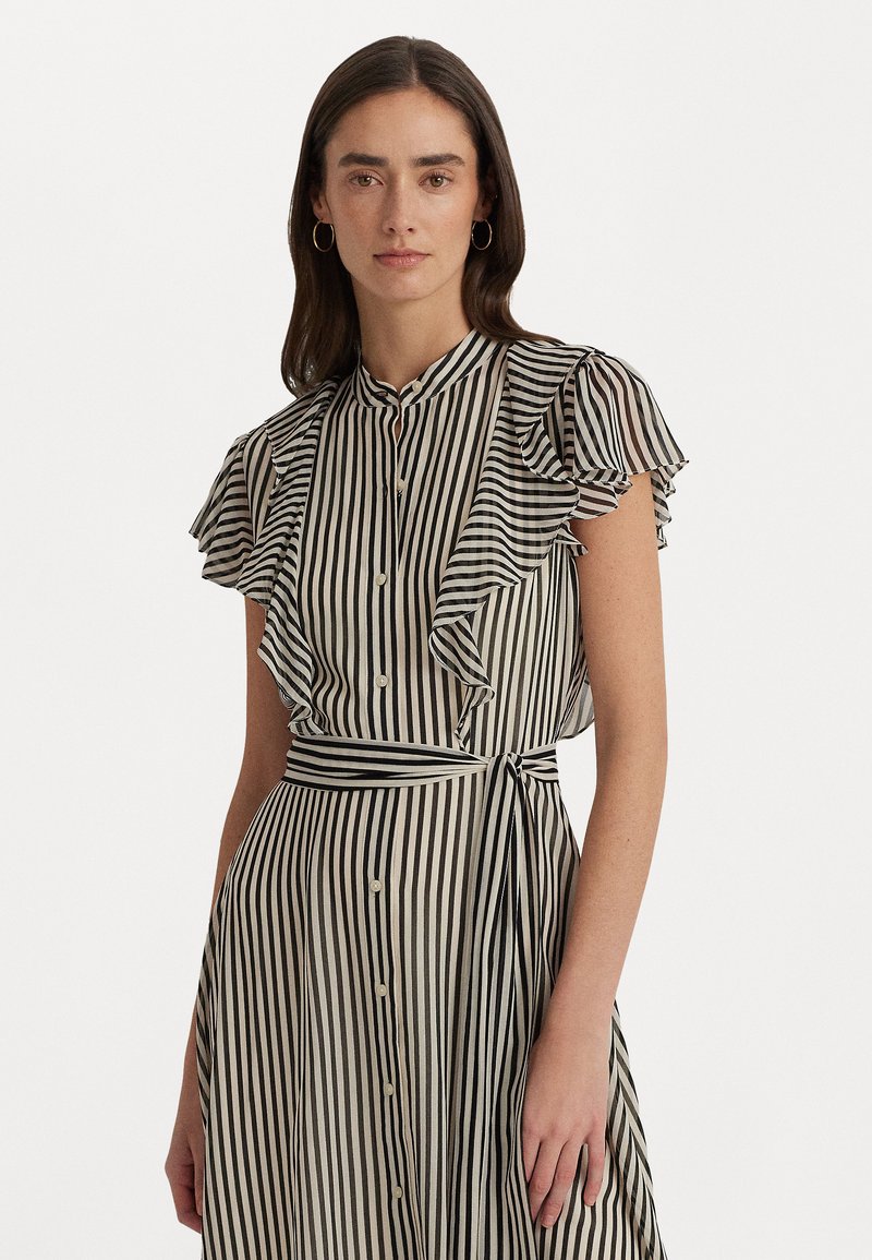 Lauren Ralph Lauren TAWRENNA SHORT SLEEVE DAY DRESS - Freizeitkleid - cream/black/offwhite ...